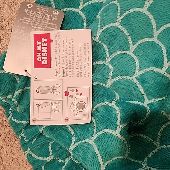 Disney | Swim | Disney Adult Mermaid Tail Ariel Fin Deluxe Towel | Poshmark